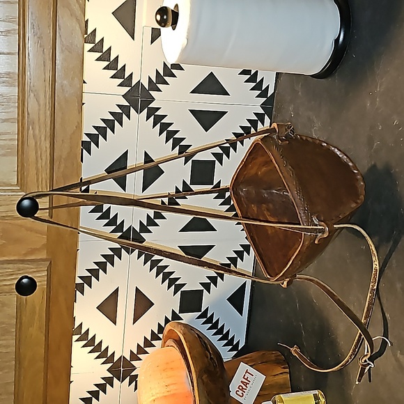Accents | Artisan Craft Vibe Planter Hanging Leather Straps Container ...